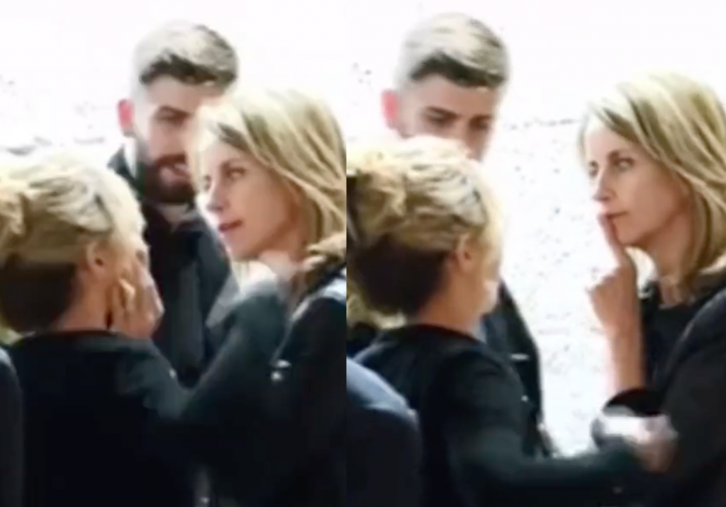 Mamá de Piqué manda a callar a Shakira con un grosero gesto: Le agarró ...